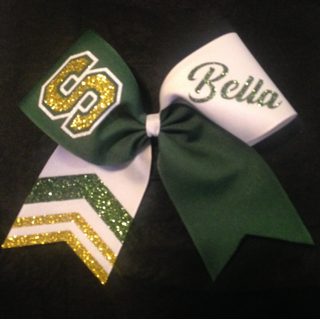 3" Personalized Custom Texas Size Cheer Bow - Single Layer Flip ...