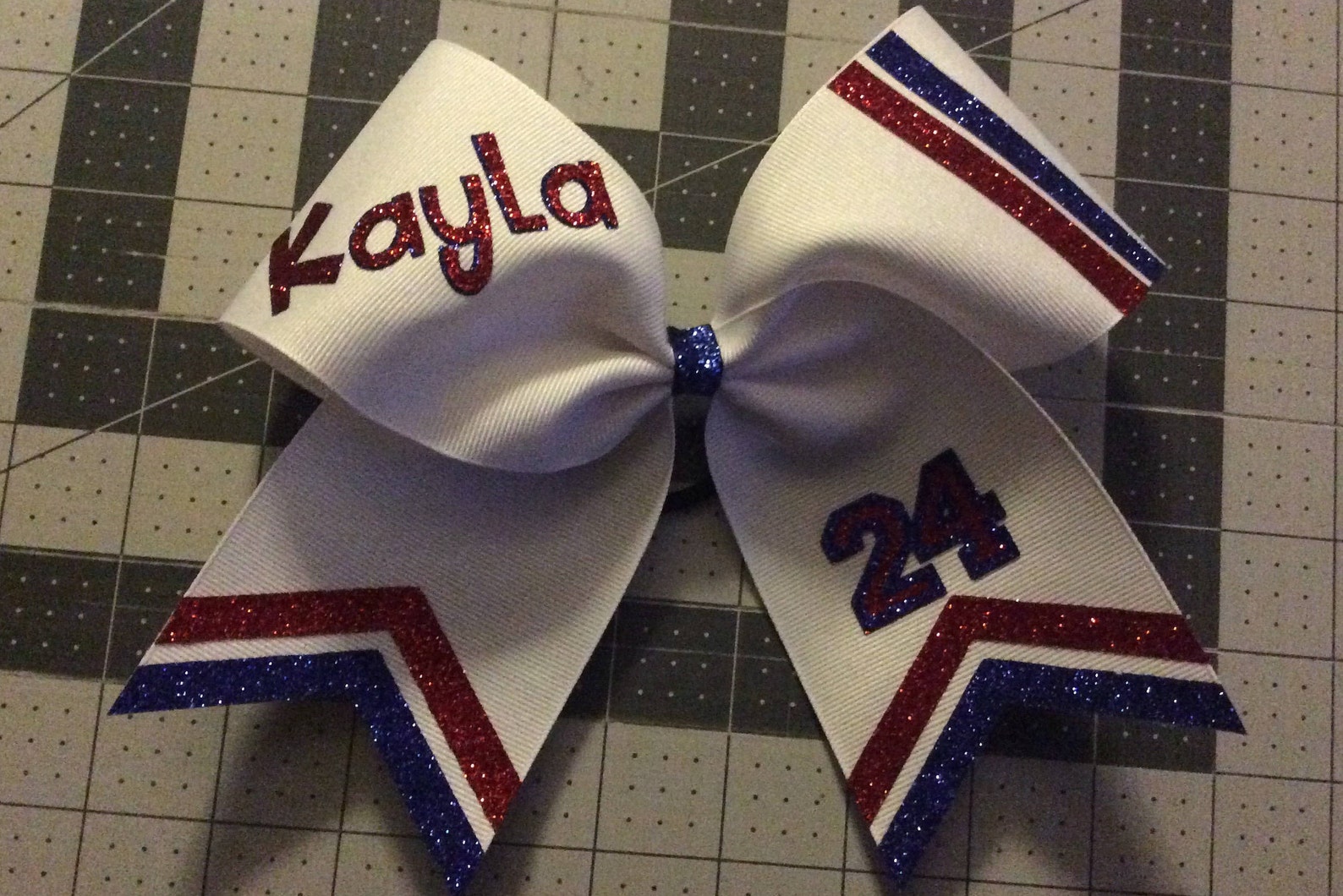 Personalized Custom Texas Size Cheer Bow Single Layer | Etsy