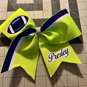 3" Personalized Custom Texas Size Cheer Bow - Single Layer Flip ...