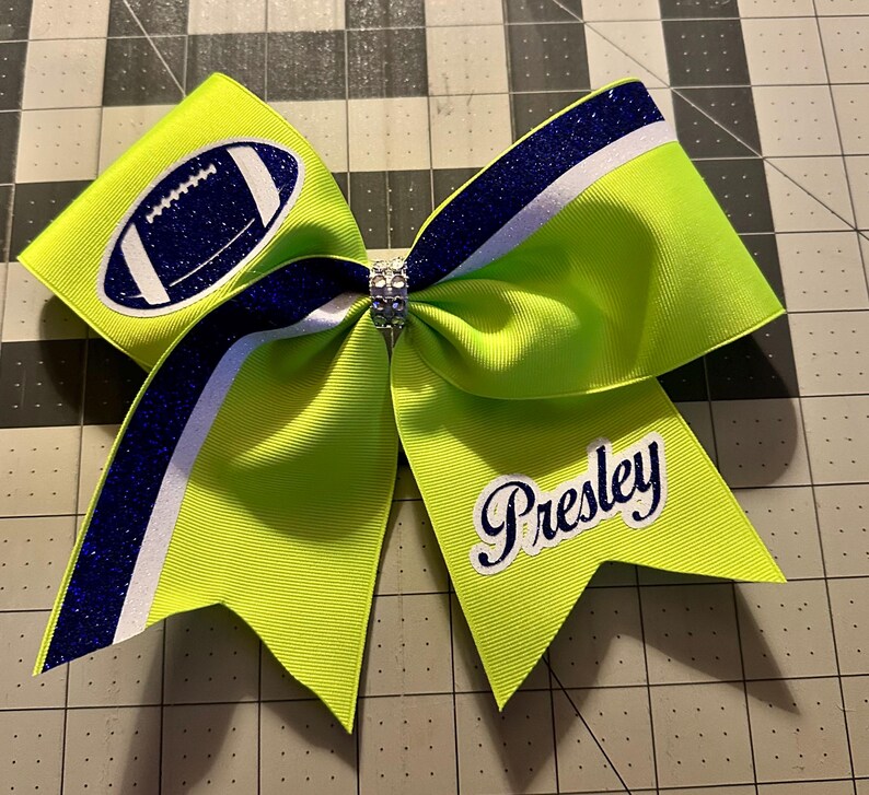 3" Personalized Custom Texas Size Cheer Bow - Single Layer Flip ...