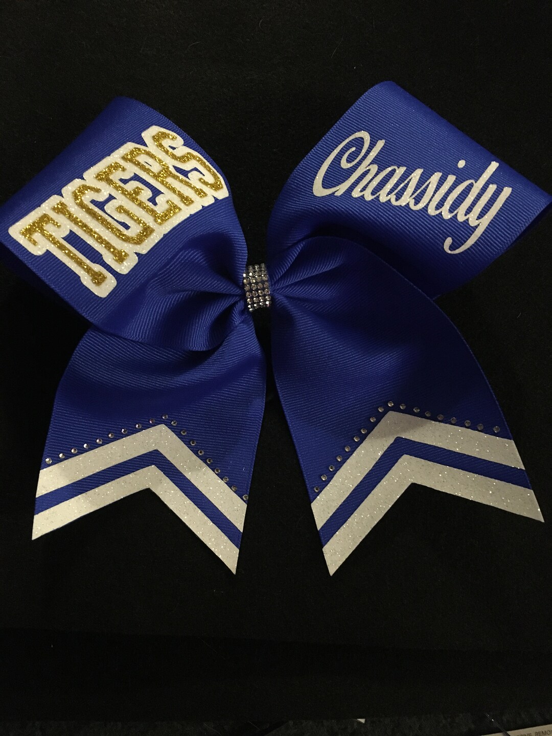 Personalized 3" Texas Size Cheer Bow - Single Layer - Trimed Ends ...