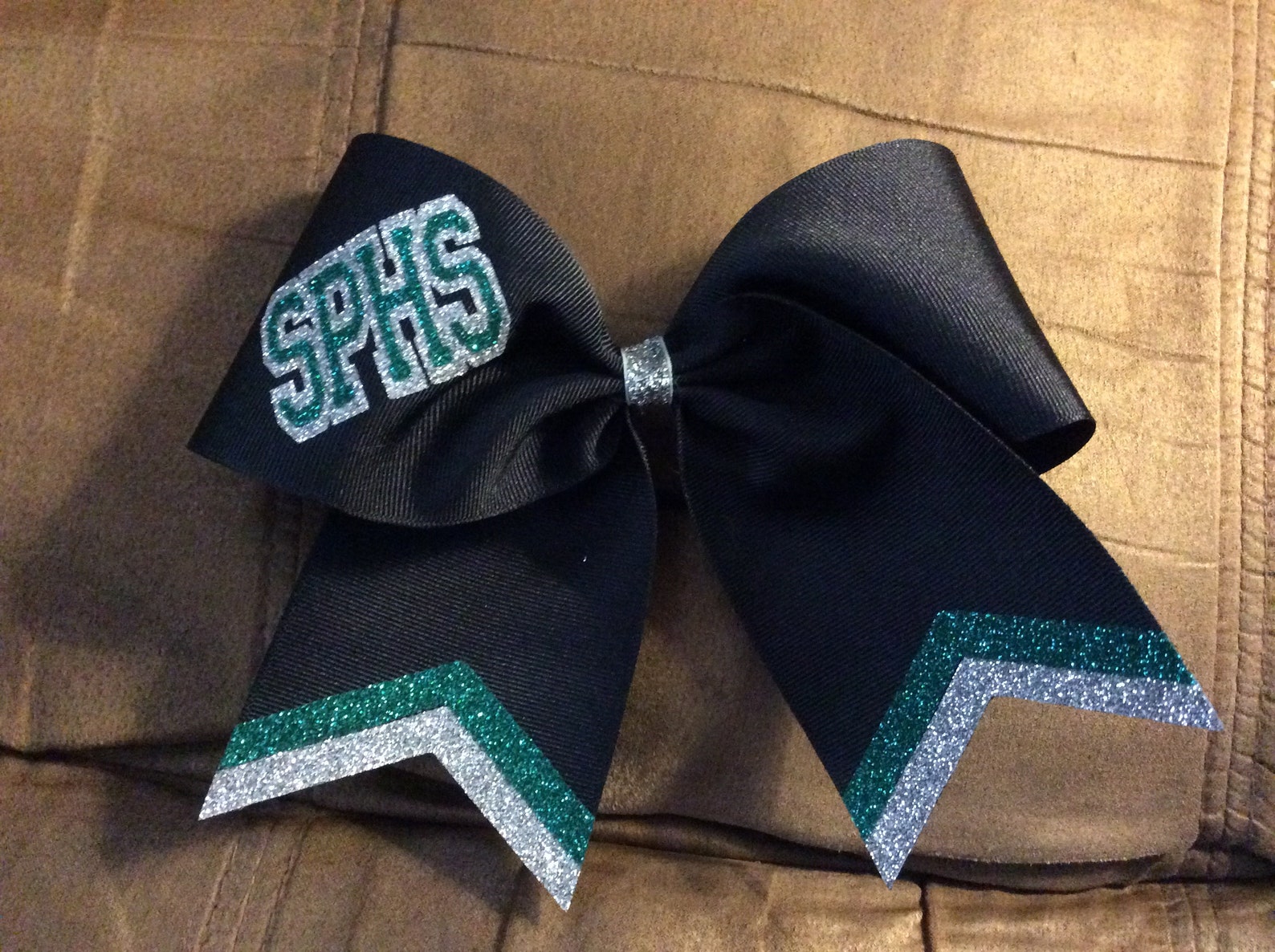 Personalized 3" Texas Size Cheer Bow - Single Layer - Trimed Ends ...