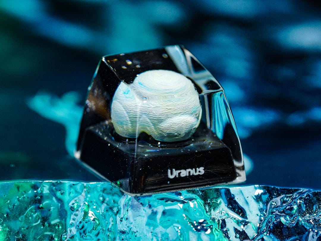 Custom URANUS Resin Planet Keycap, Resin Uranus Keycap, Solar System ...