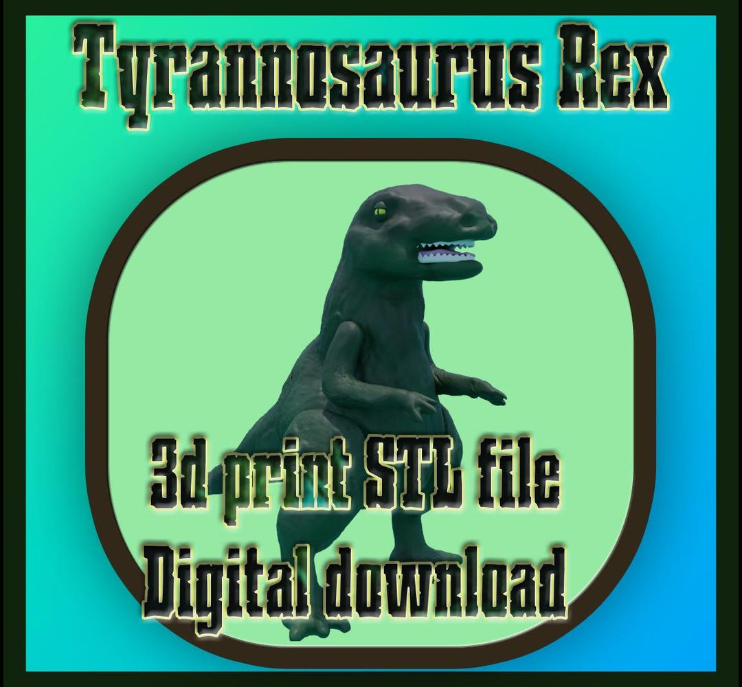 Tyrannosaurus Rex 3d Print STL Digital Download - Jurassic Fart 2 3d ...
