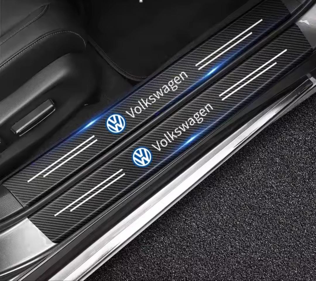 New 4pcs for GTI Golf R Line Carbon Decals Protector Anti Scratch Cover ...