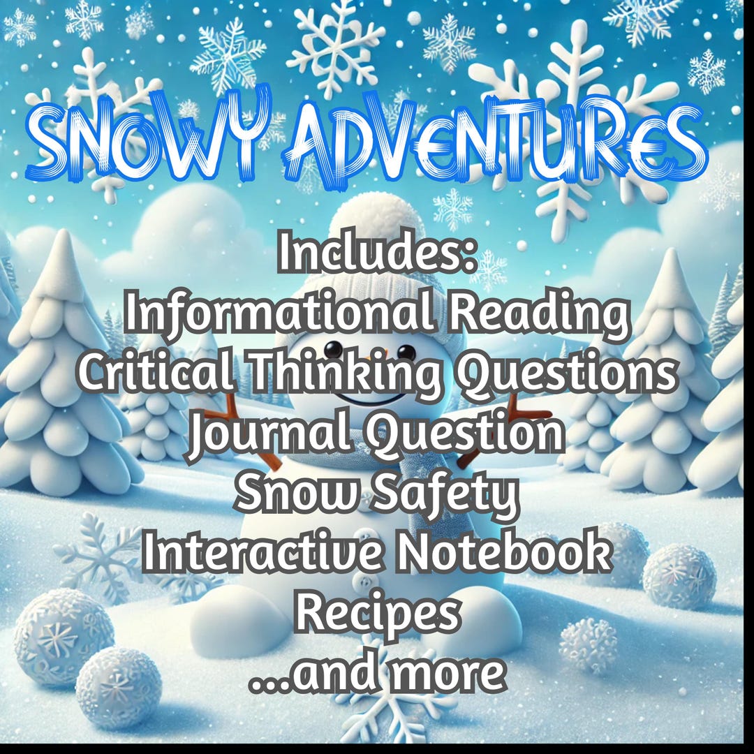 Wonders of Snow, Snow Types, Digital Download, Snow Day, Learn About ...