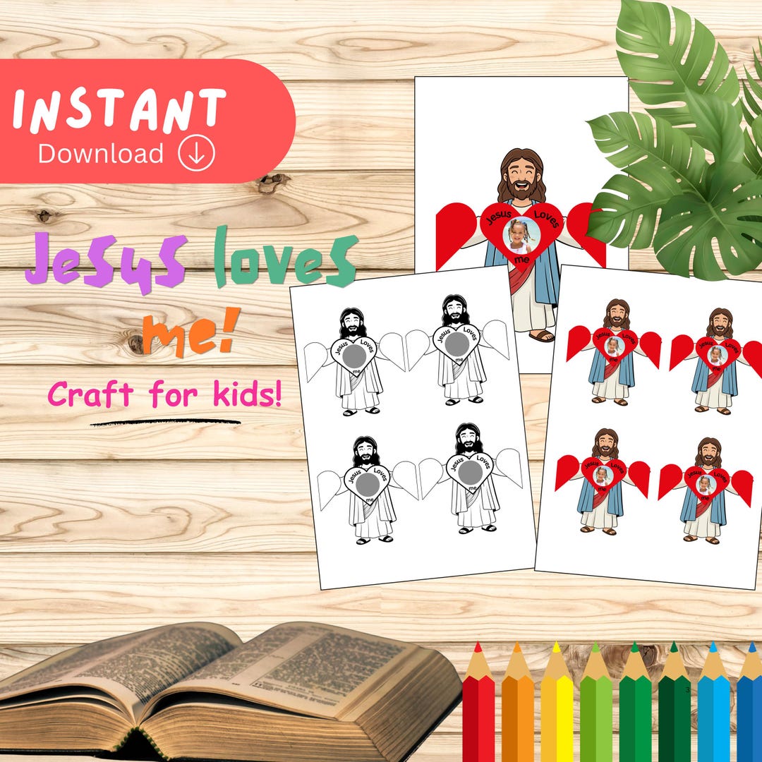 Jesus Loves Me Craft Printable | Holy Week Kids Activity | Easter ...