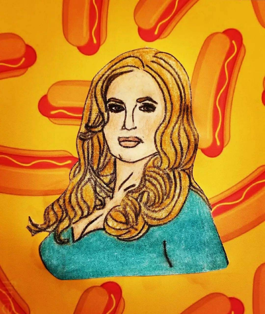 My Original Jennifer Coolidge Fanart Printed on 8x8 Canvas / Ready to ...