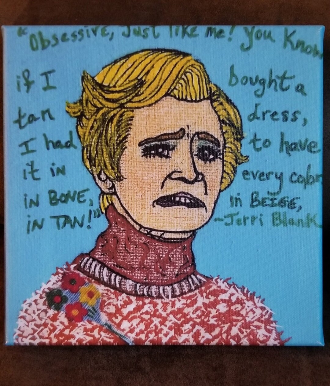Original Jerri Blank Artwork Printed on High Quality 8x8 Canvas ...