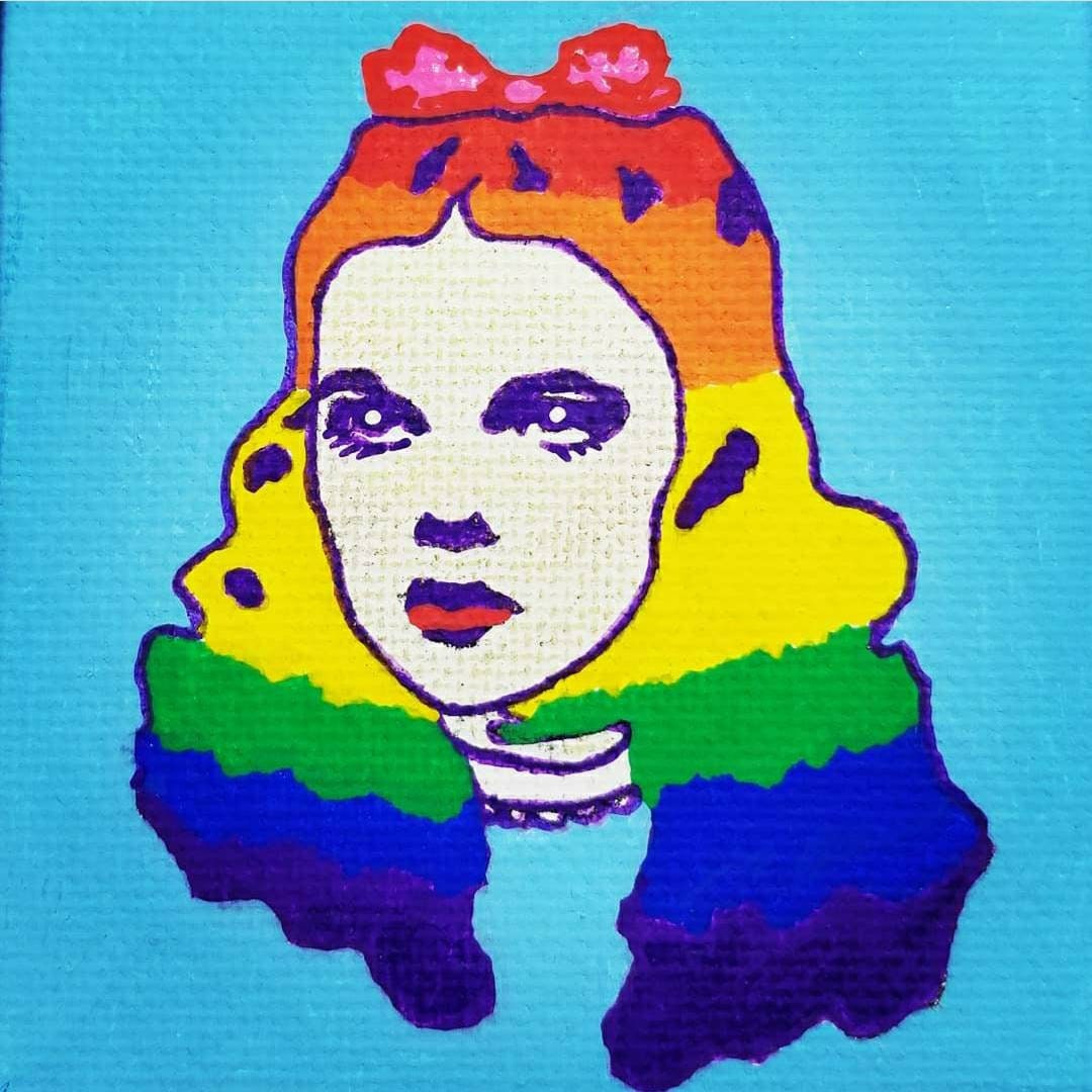 My Original Dorothy Artwork Printed on 8x8 Canvas/ Judy Garland ...