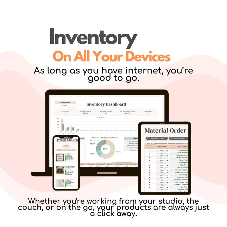 Etsy Sellers Inventory Tracker Management System: Google Sheets ...