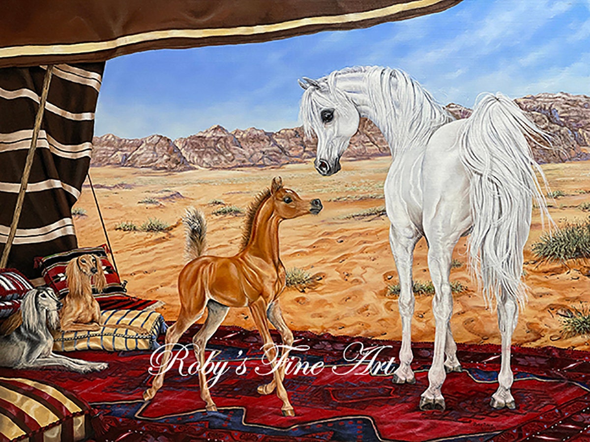 Limited Edition Arabian Horse Art Print "bedouin Treasures" by Artist ...
