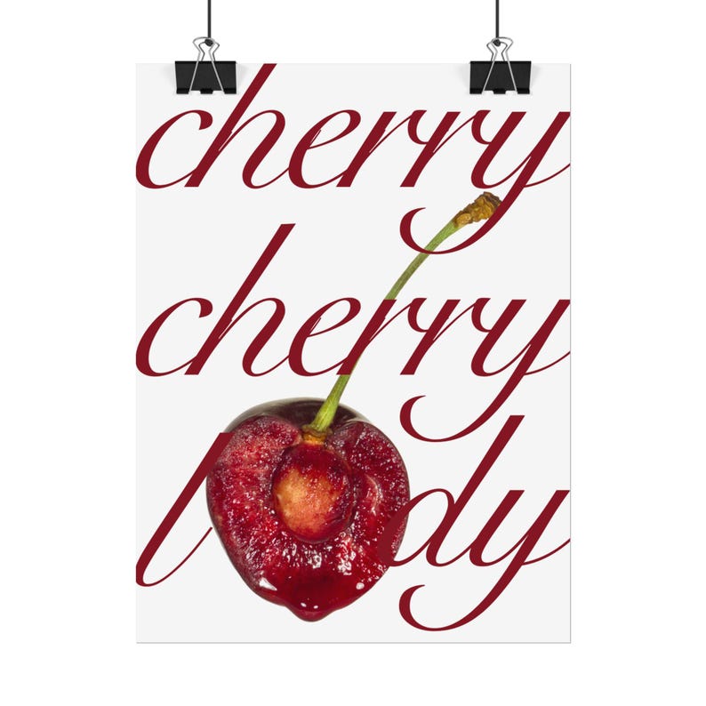 Cherry Cherry Lady Poster Aesthetic Graphic Poster - Etsy