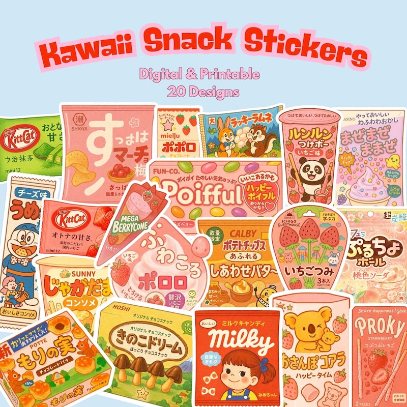Japan Snacks Stickers - Etsy