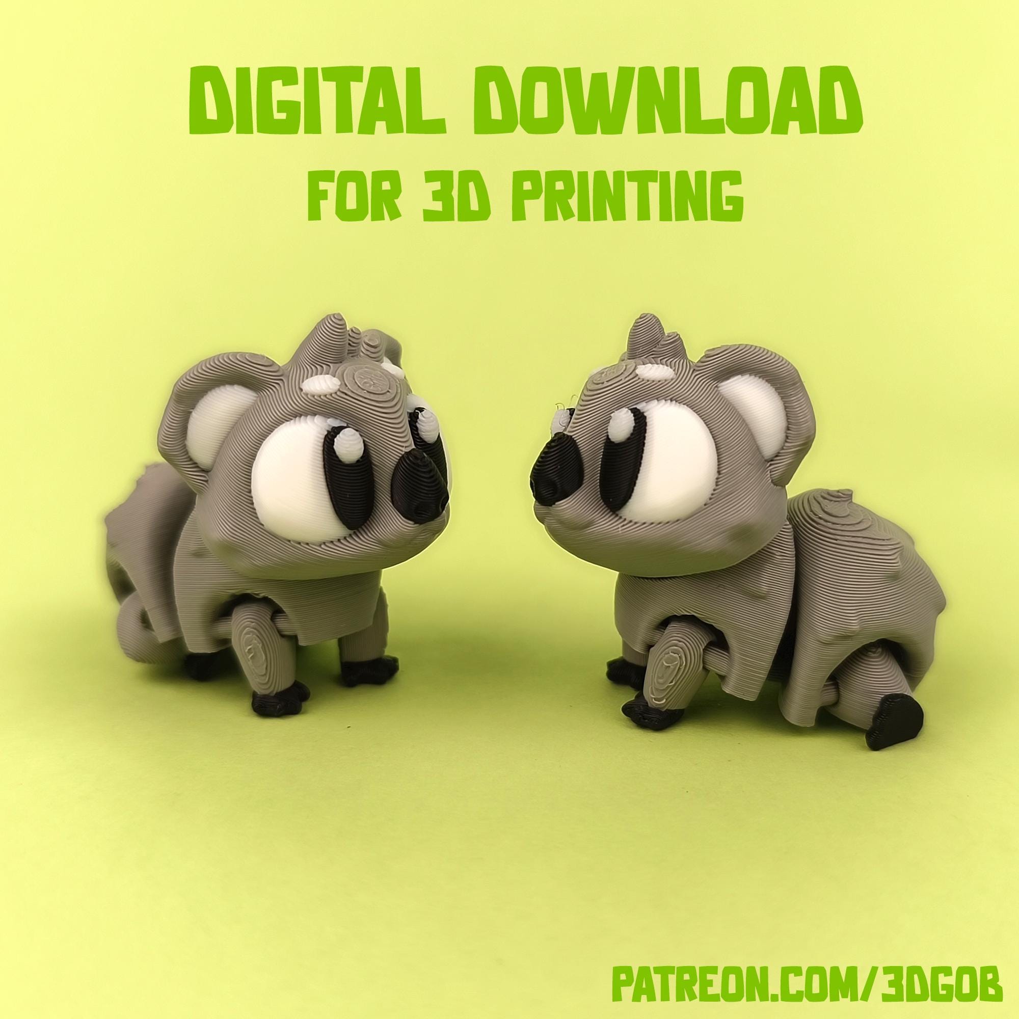 Cute Koala STL File, Articulated Flexi Fidget Toy (digital Download) - Etsy