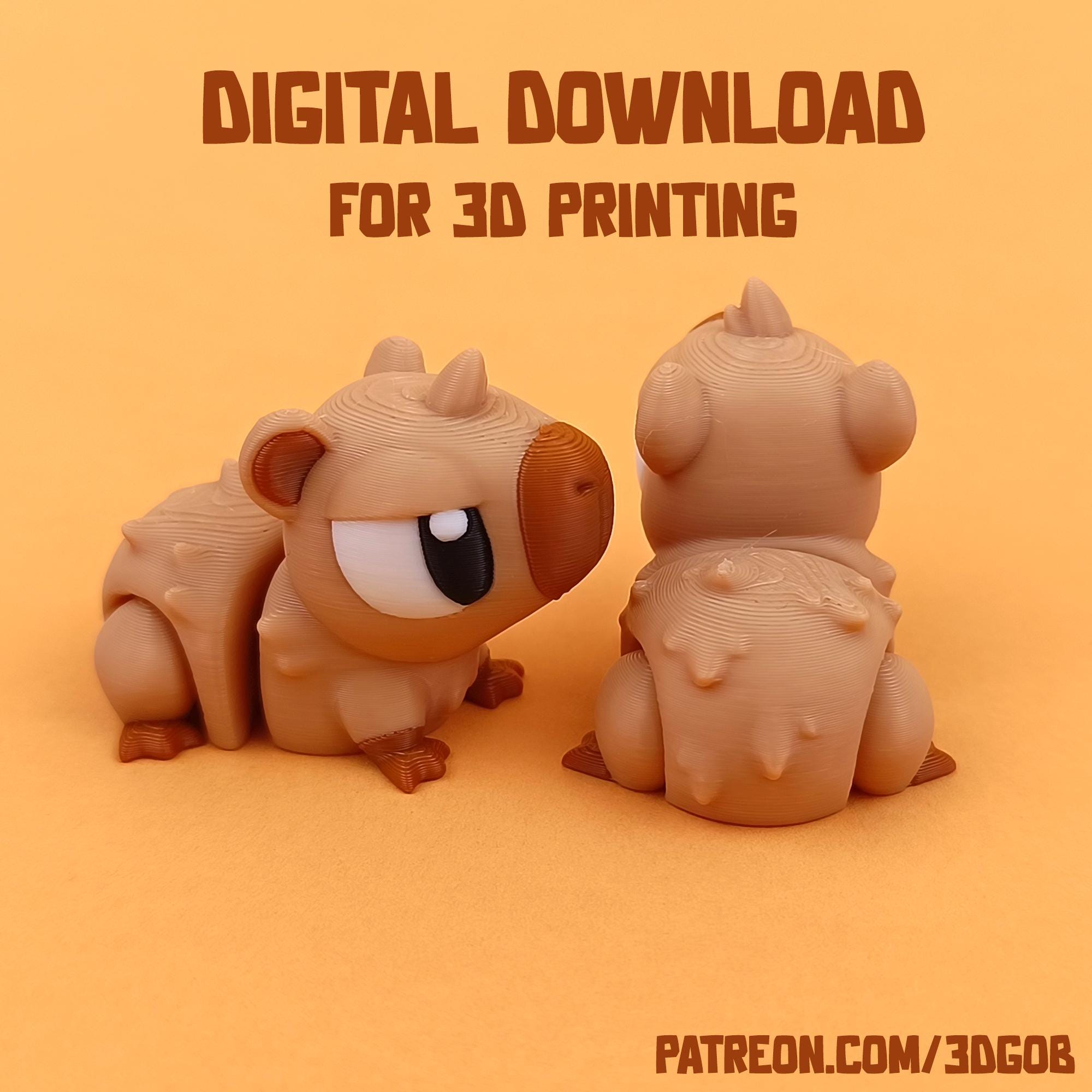 Articulated Capybara 3D Print File, Flexi Fidget Toy (STL & 3MF) - Etsy