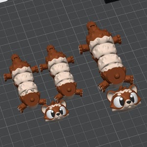 Cute Ferret STL & 3MF File for 3D Printing. Articulated, Print in Place ...