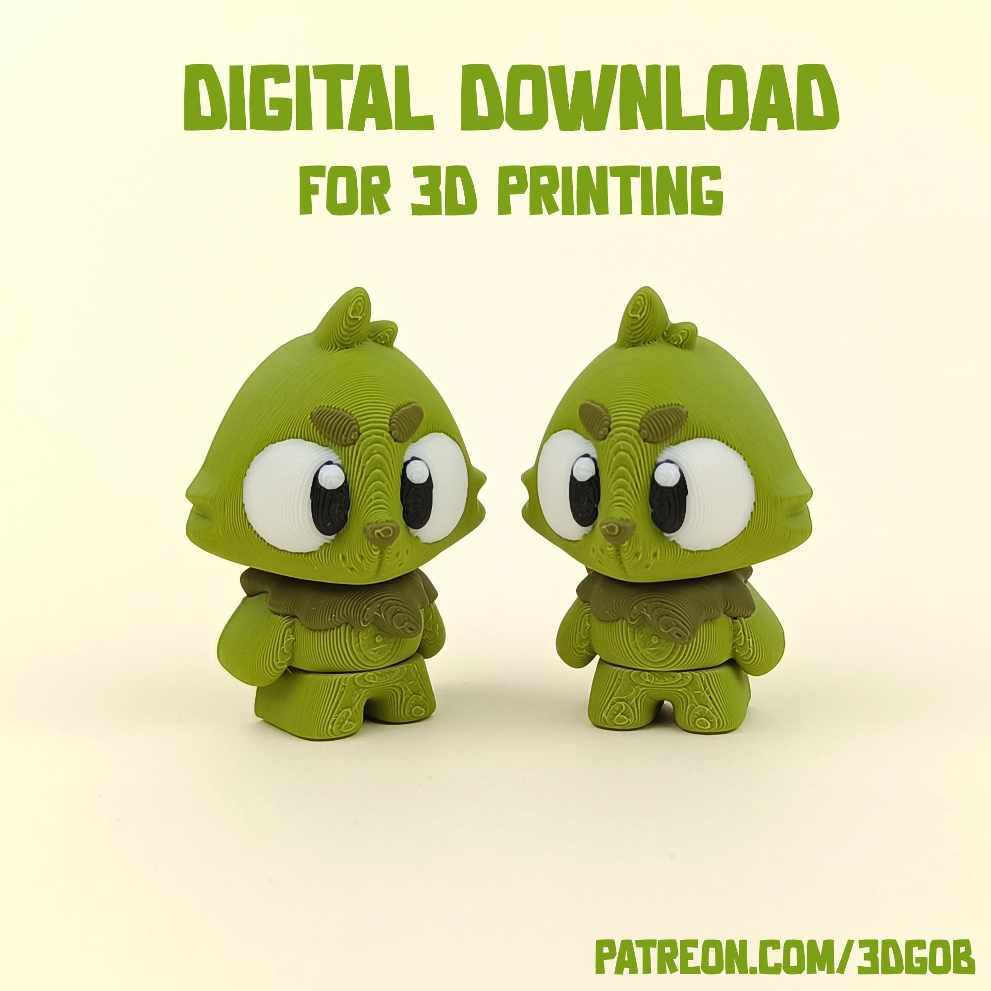 Cute Grinch STL & 3MF File for 3D Printing. Articulated, Print in Place ...