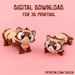 Cute Articulated Ferret 3D Print STL & 3MF File (digital Download) - Etsy