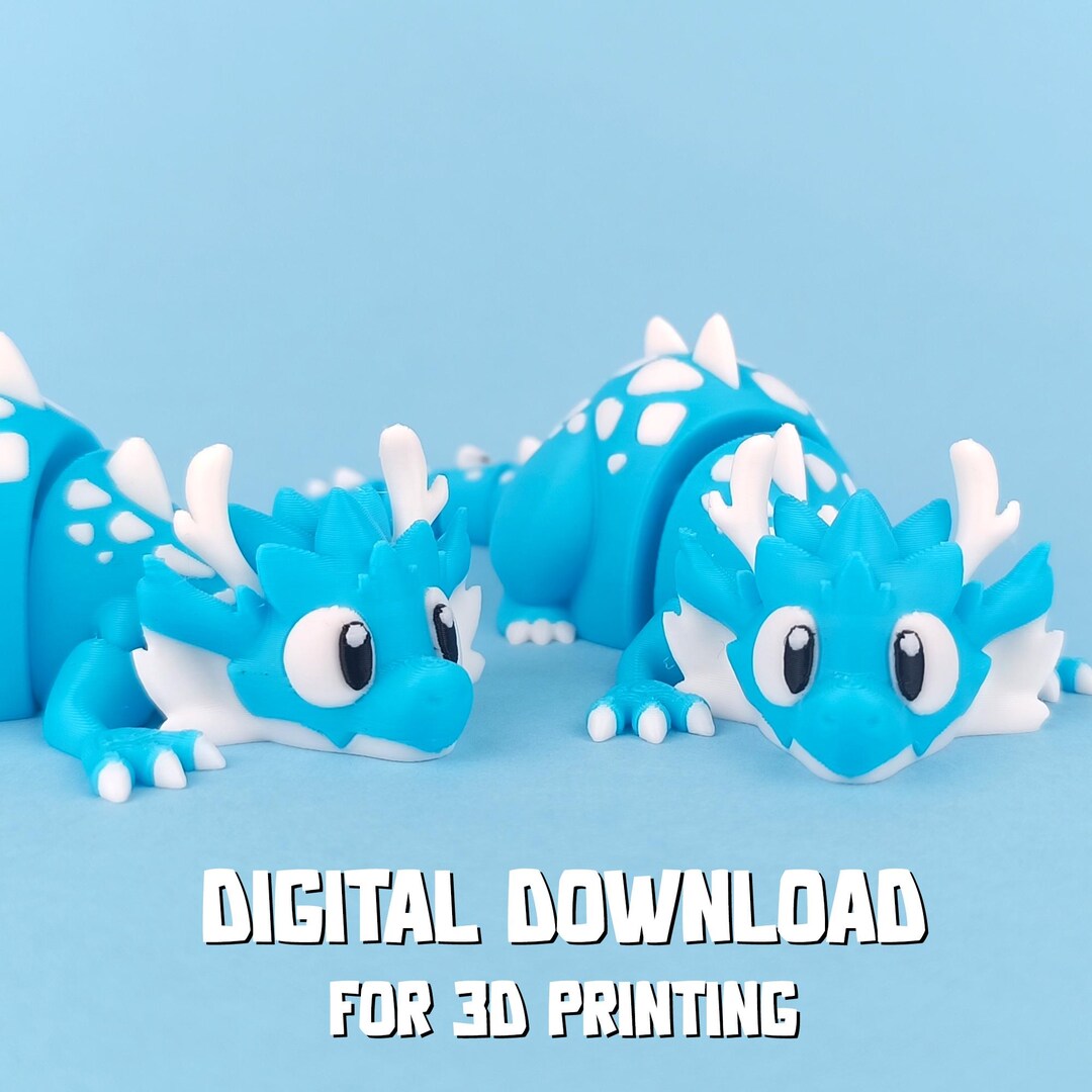 Articulated Dragon STL File: Flexi Fidget Toy for 3D Printing (digital ...