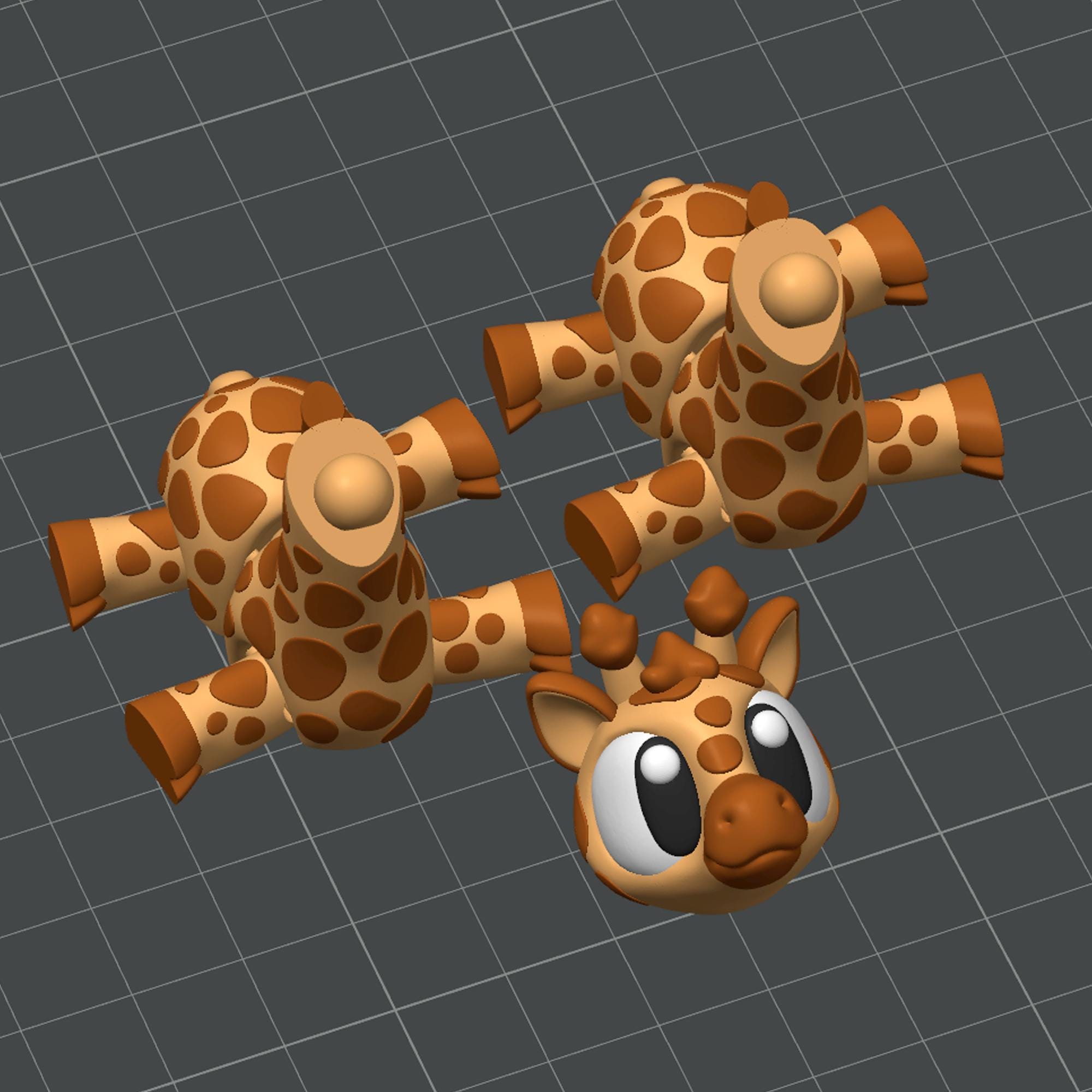 Articulated Giraffe 3D Print File: Flexi Fidget Toy (STL & 3MF Digital ...