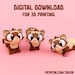 Cute Articulated Ferret 3D Print STL & 3MF File (digital Download) - Etsy