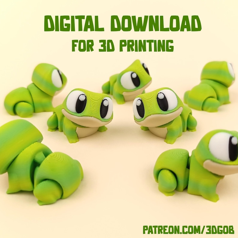 Articulated Frog 3D Print STL File: Flexi Fidget Toy (digital Download) - Etsy