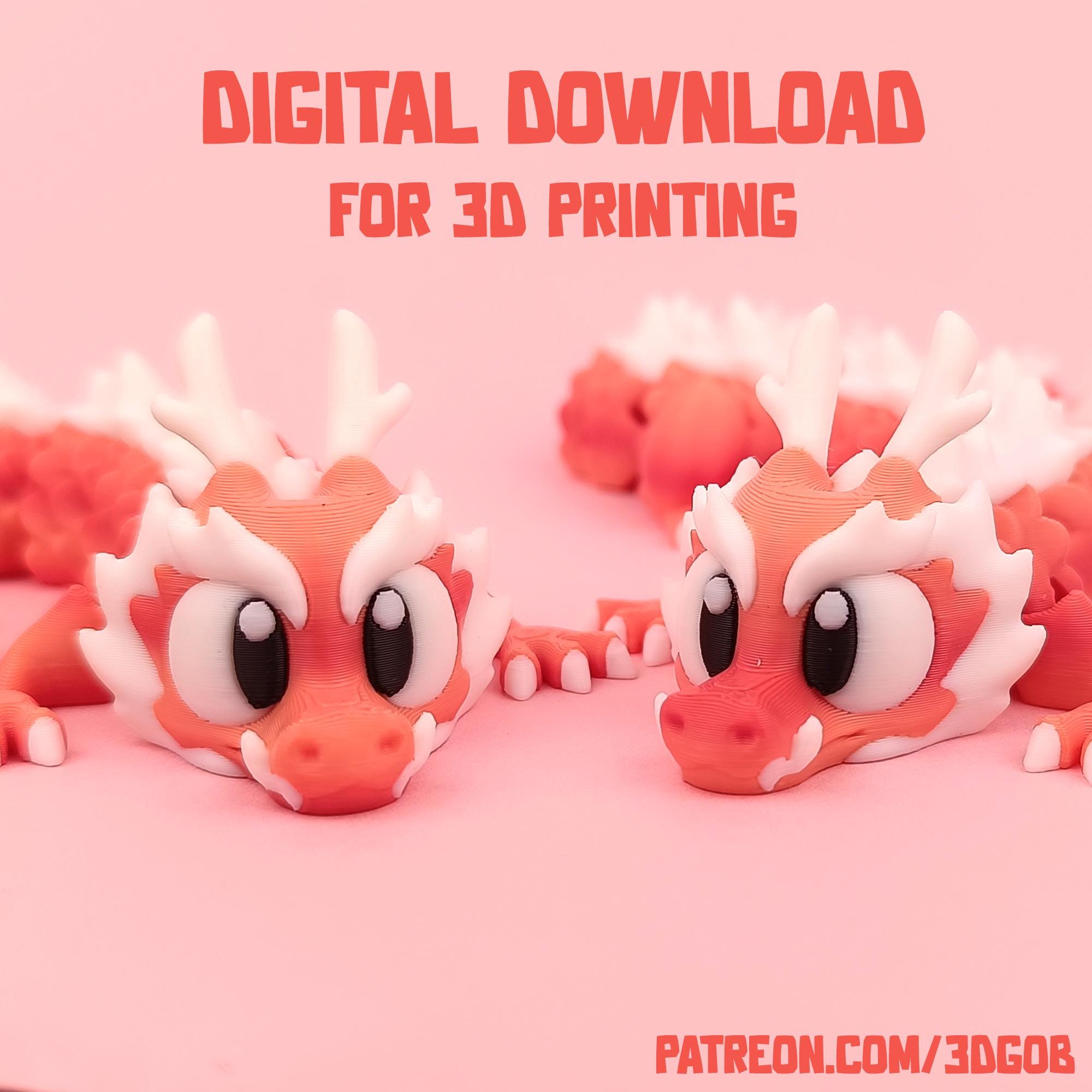 Articulated Dragon 3D Print File: Flexi Fidget Toy (STL & 3MF) - Etsy