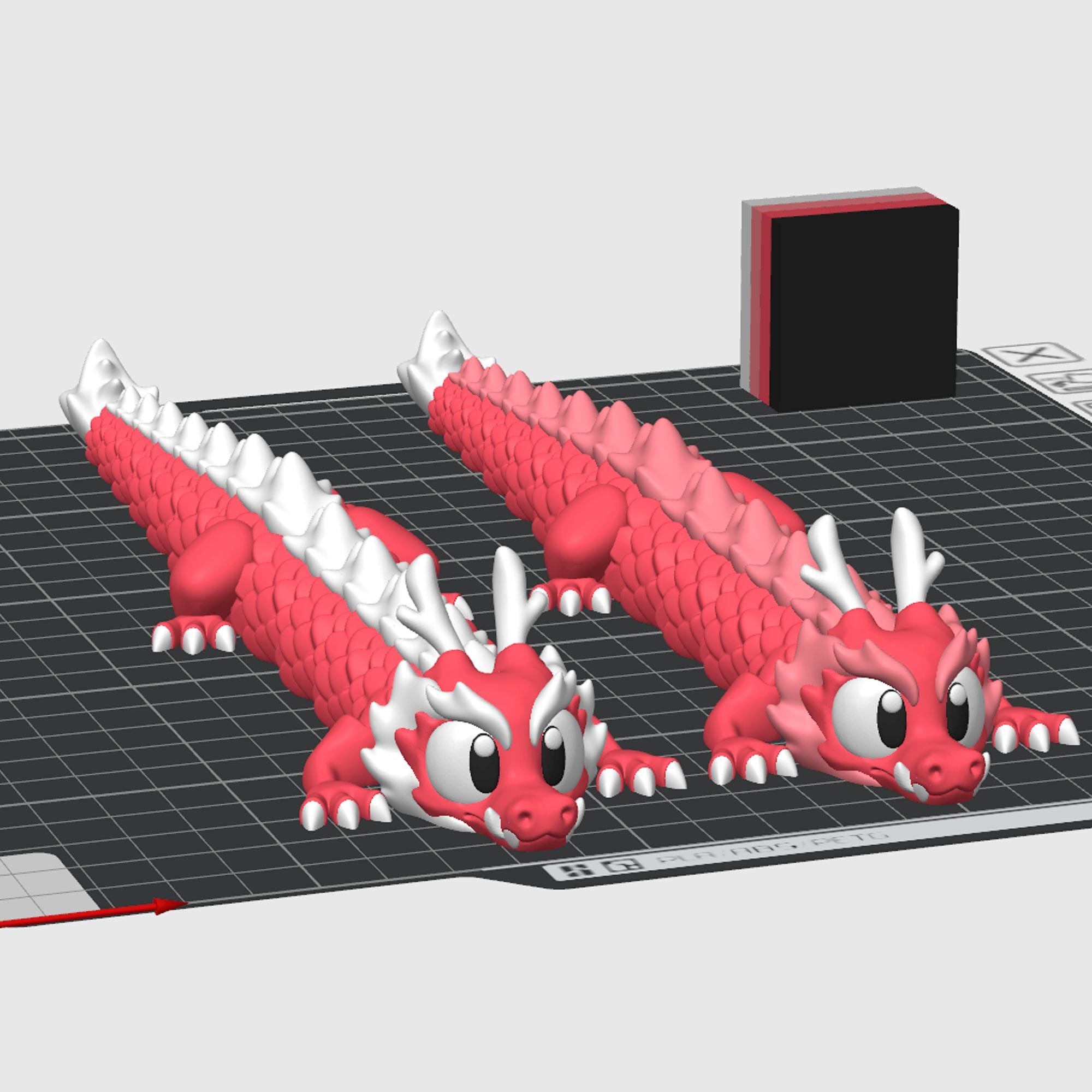 Articulated Dragon 3D Print File: Flexi Fidget Toy (STL & 3MF) - Etsy