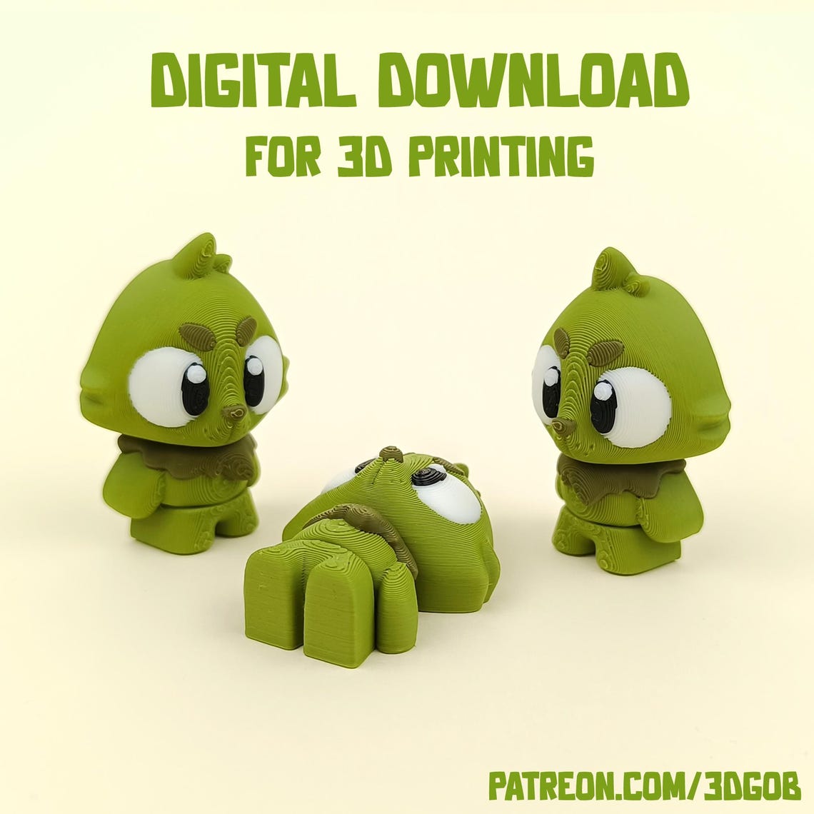 Cute Grinch STL & 3MF File for 3D Printing. Articulated, Print in Place ...