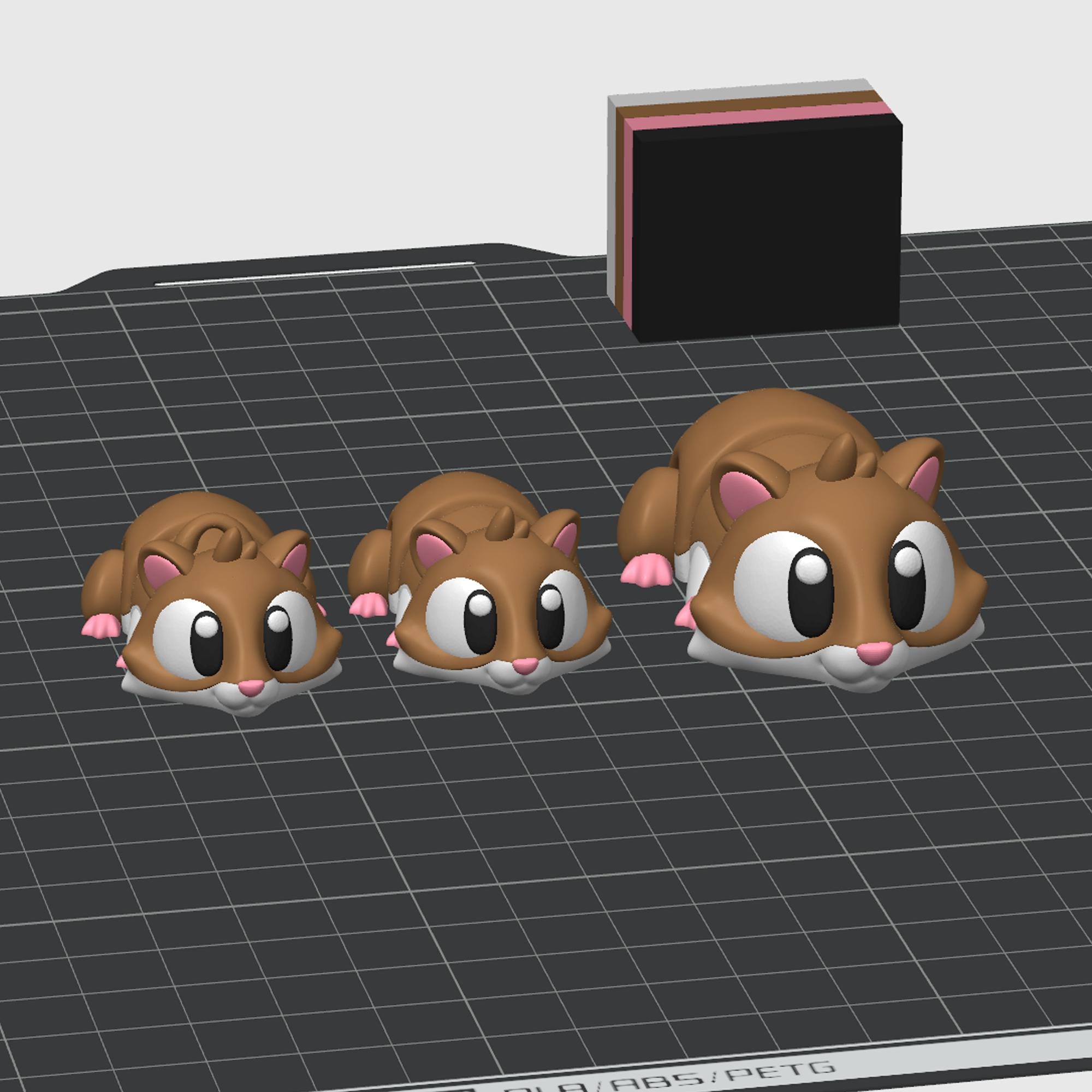 Cute Hamster STL & 3MF File for 3D Printing. Articulated, Print in ...