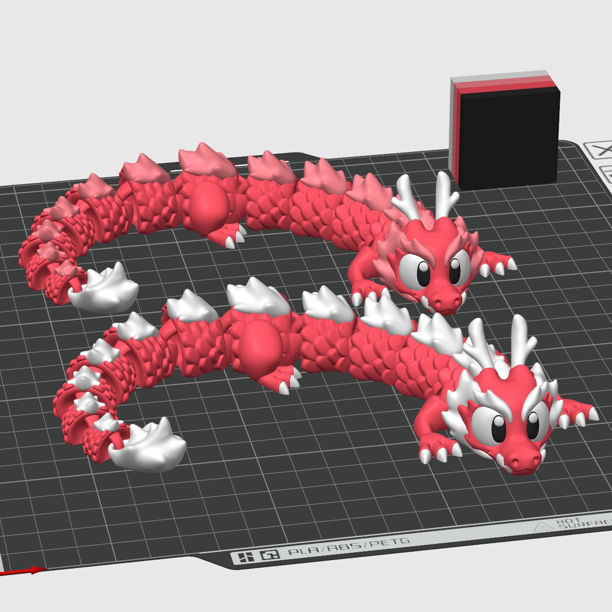 Articulated Dragon 3D Print File: Flexi Fidget Toy (STL & 3MF) - Etsy