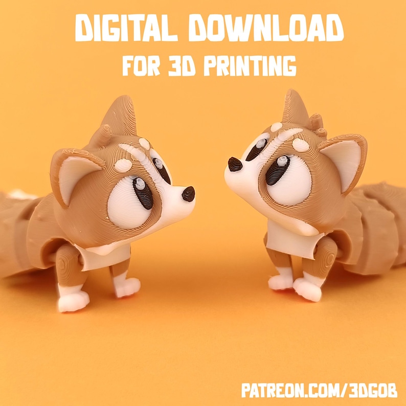 Corgi 3D Print STL File, Articulated Fidget Toy (digital Download) - Etsy