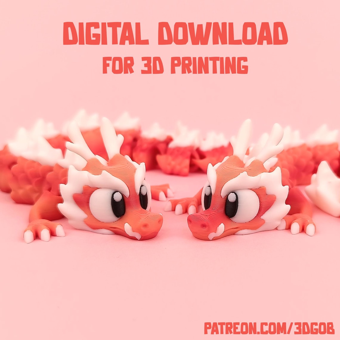 Articulated Dragon 3D Print File: Flexi Fidget Toy (STL & 3MF) - Etsy