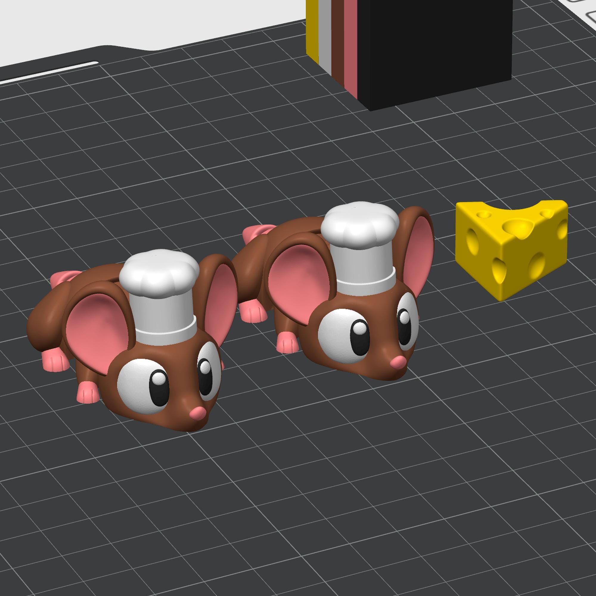 Cute Chef Mouse STL & 3MF File for 3D Printing. Articulated, Print in ...