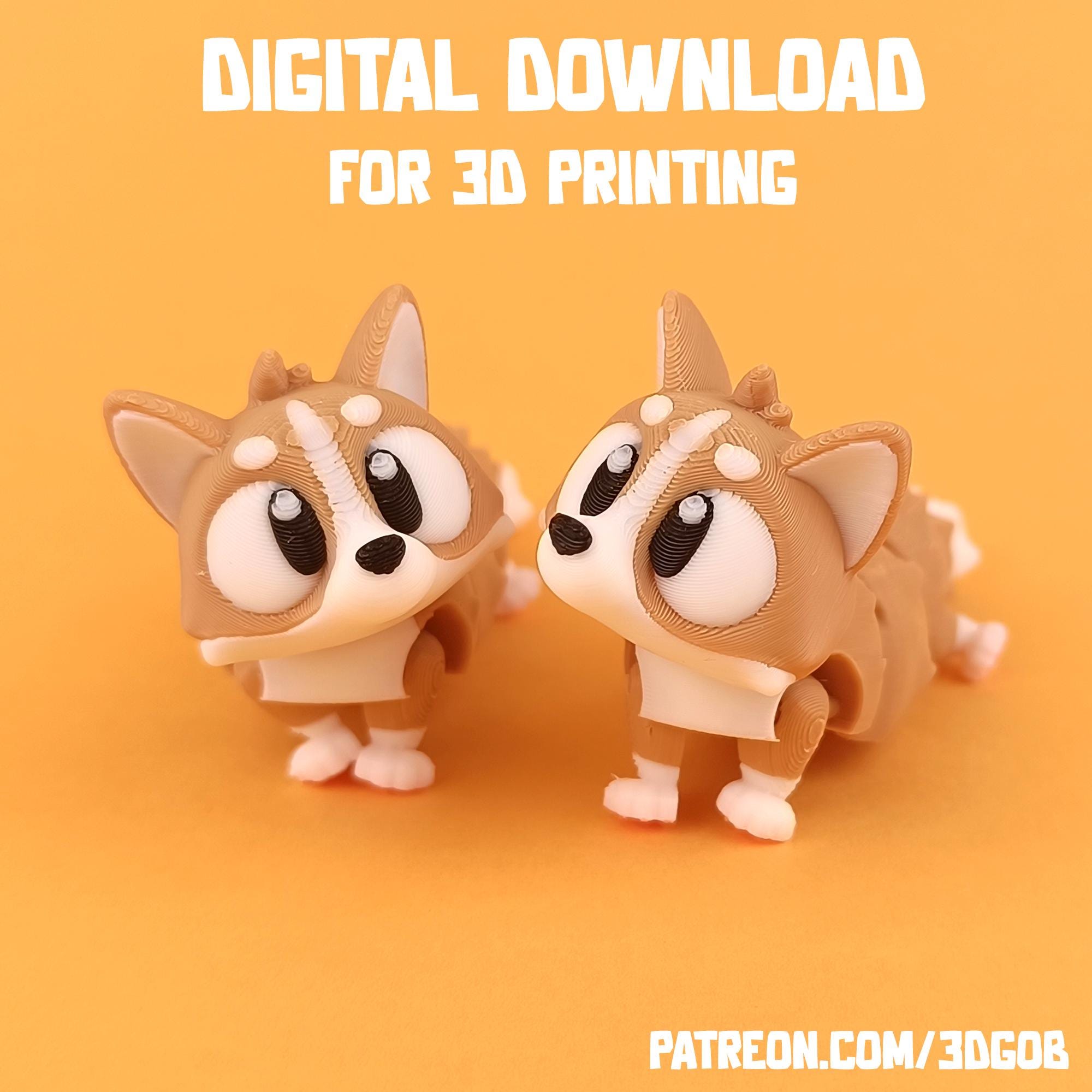 Corgi 3D Print STL File, Articulated Fidget Toy (digital Download) - Etsy