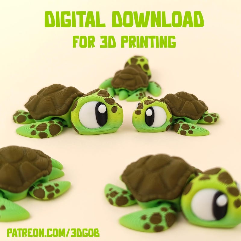 Turtle Flexi Stl - Etsy