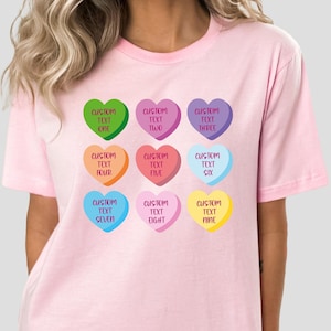Custom Conversation Heart Shirt - Custom Valentines Day T-shirt ...