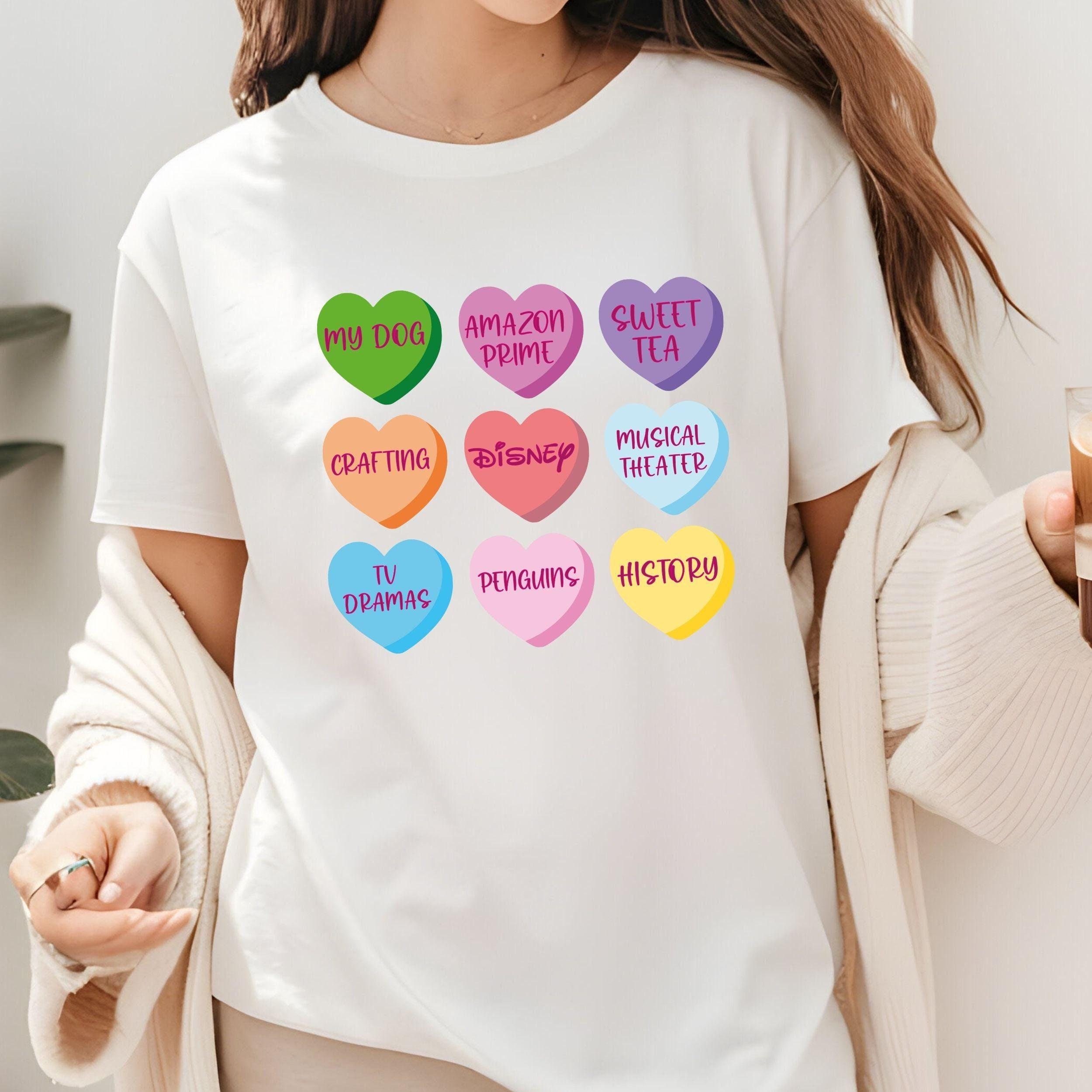 Custom Conversation Heart Shirt - Custom Valentines Day T-shirt ...
