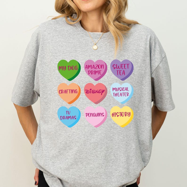 Custom Conversation Heart Shirt - Custom Valentines Day T-shirt ...