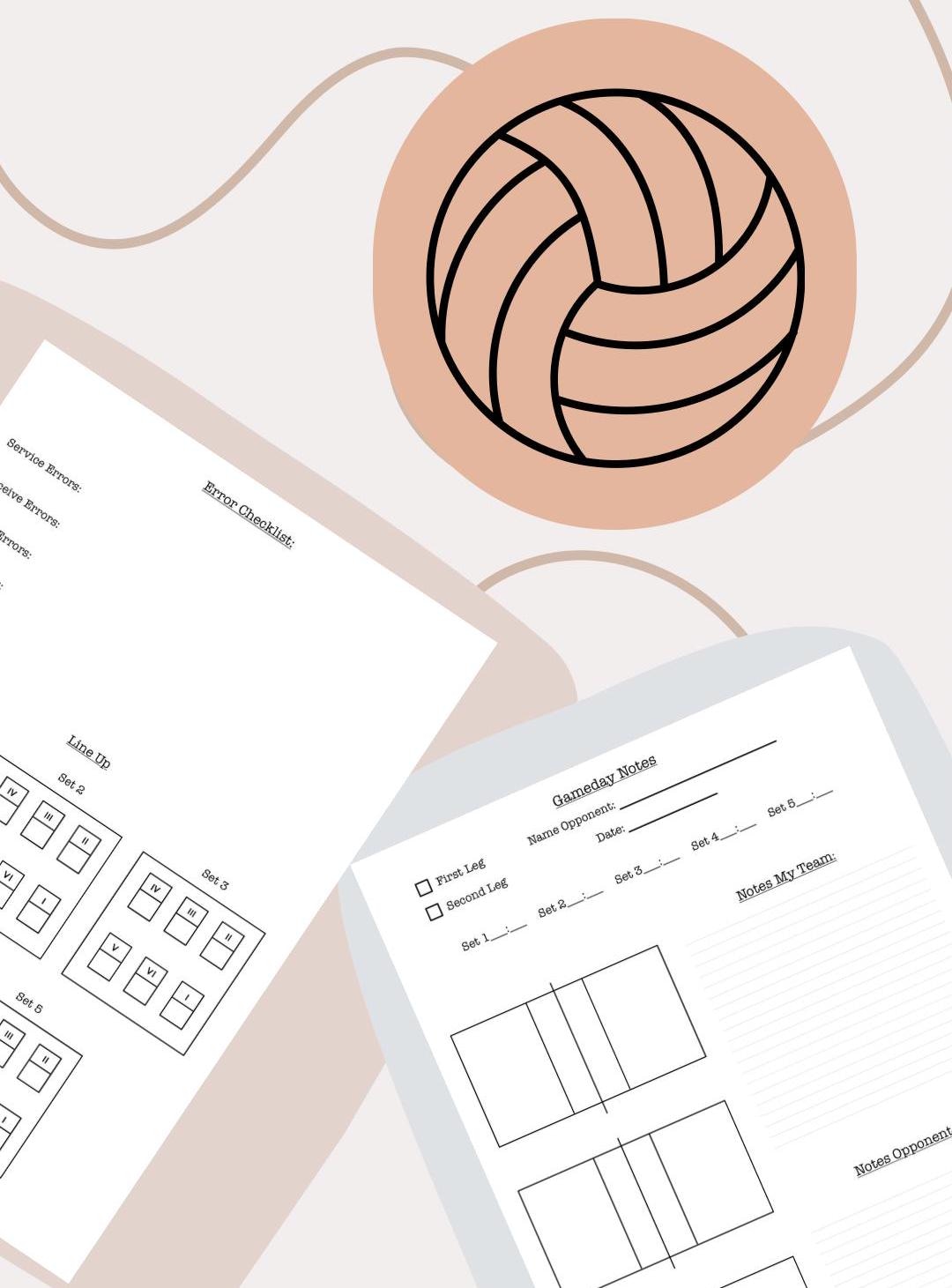 Volleyball Game Day Note Template PDF | Game Planning for Coaches to ...
