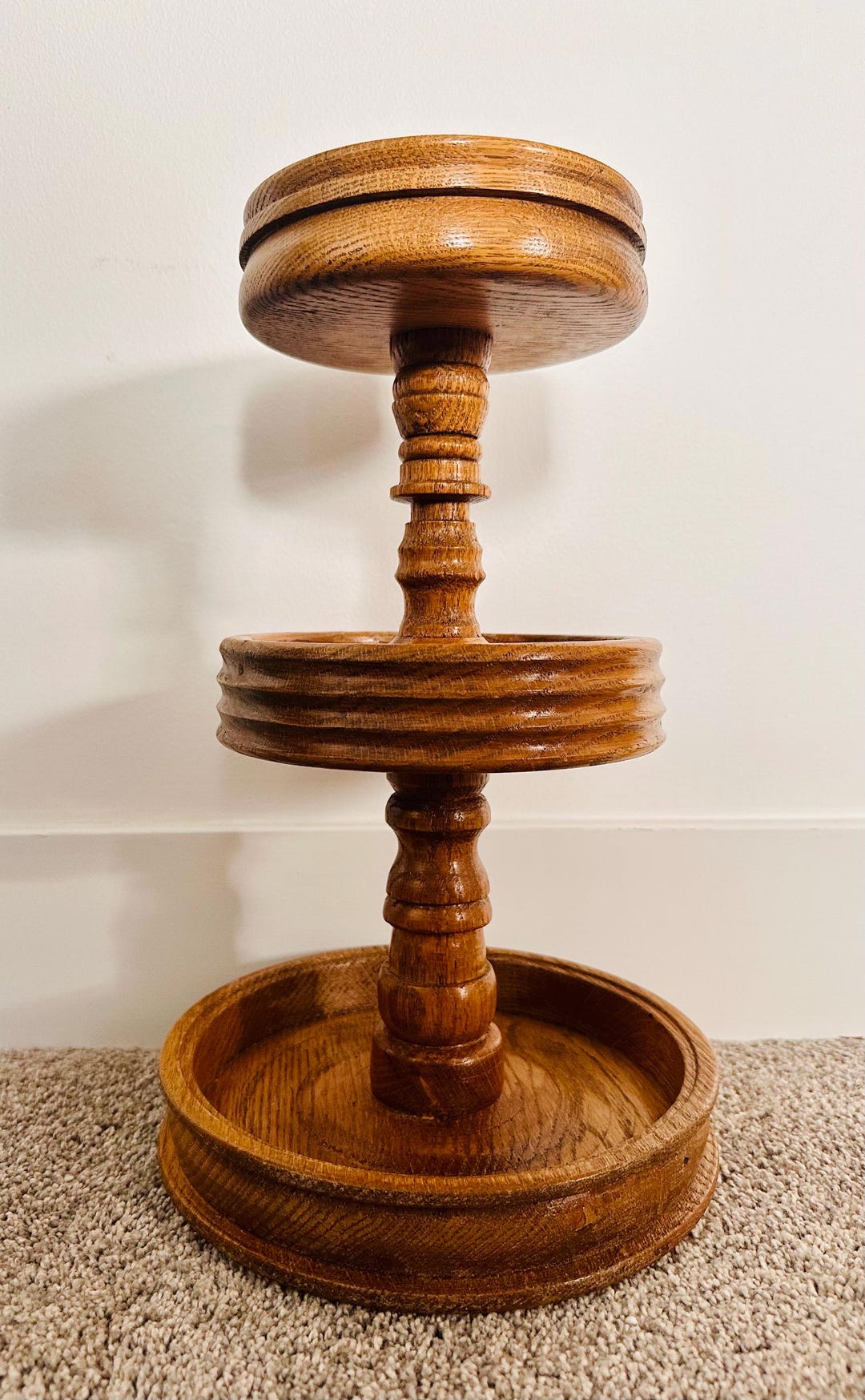 Vintage Solid Wooden 3 Tiered Stand - Etsy