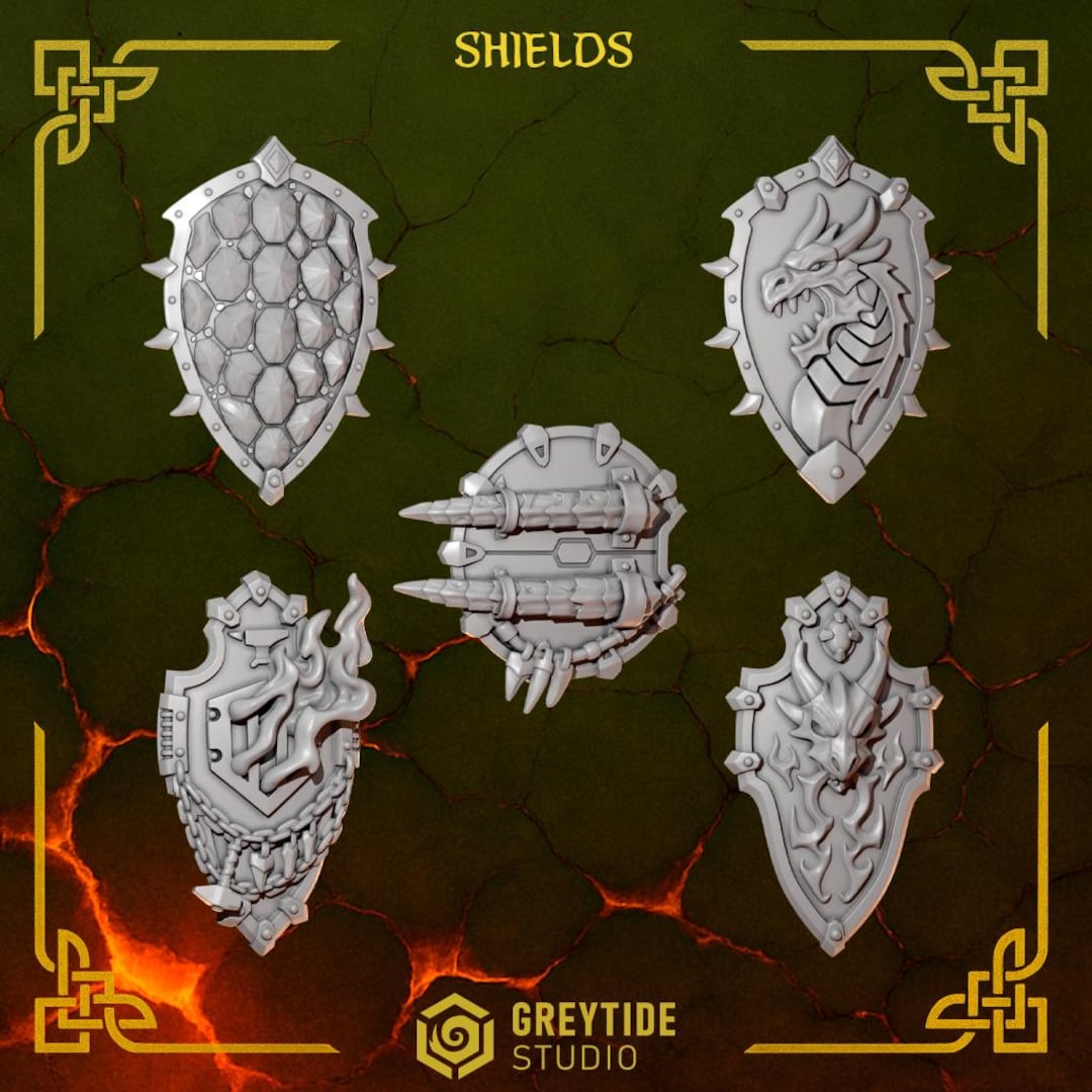 5x Greytide Studios Anvil Wardens Shields Upgrade Kit - Etsy