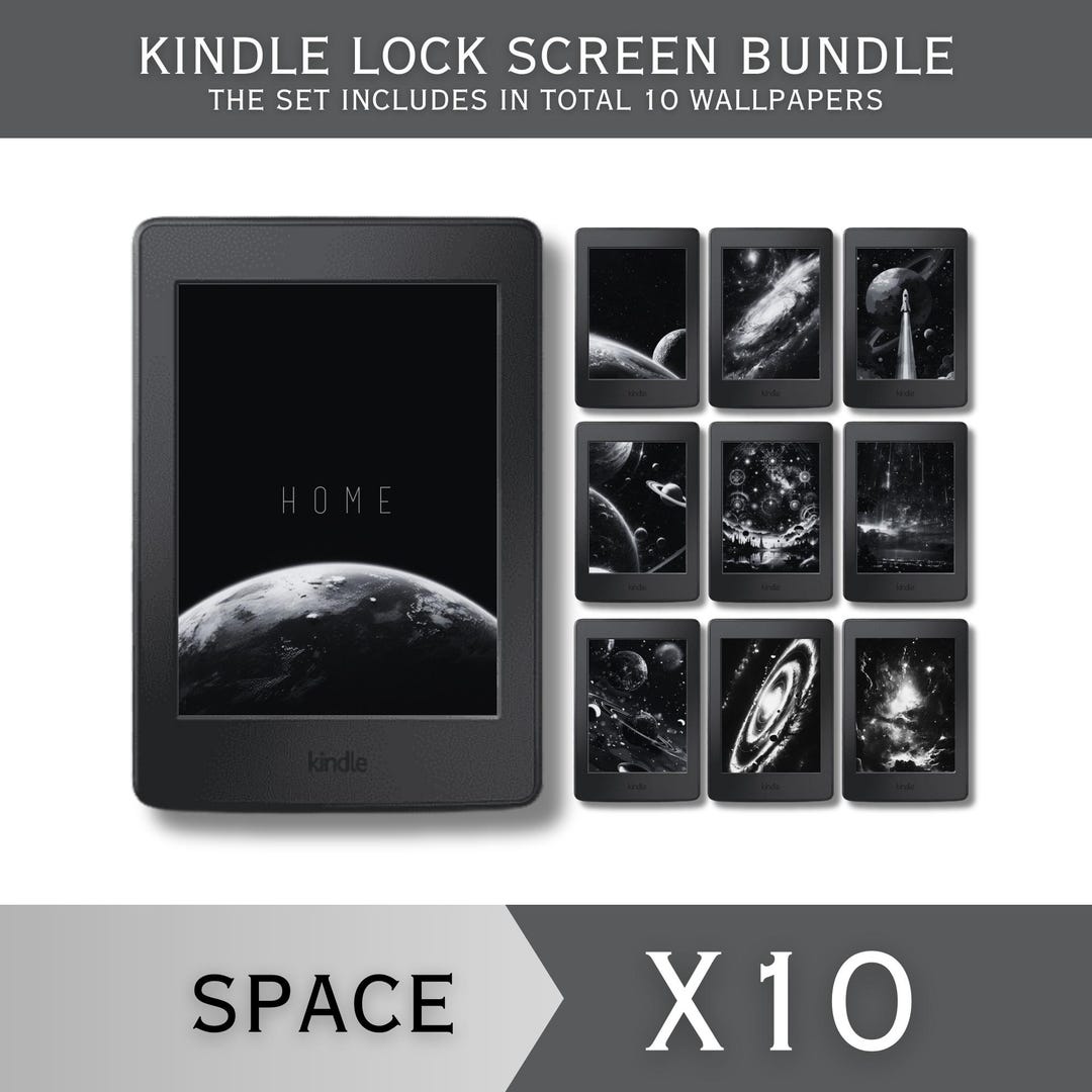 Lock Screens Bundle for Kindle FULL SCREEN Screensaver Space Kindle ...
