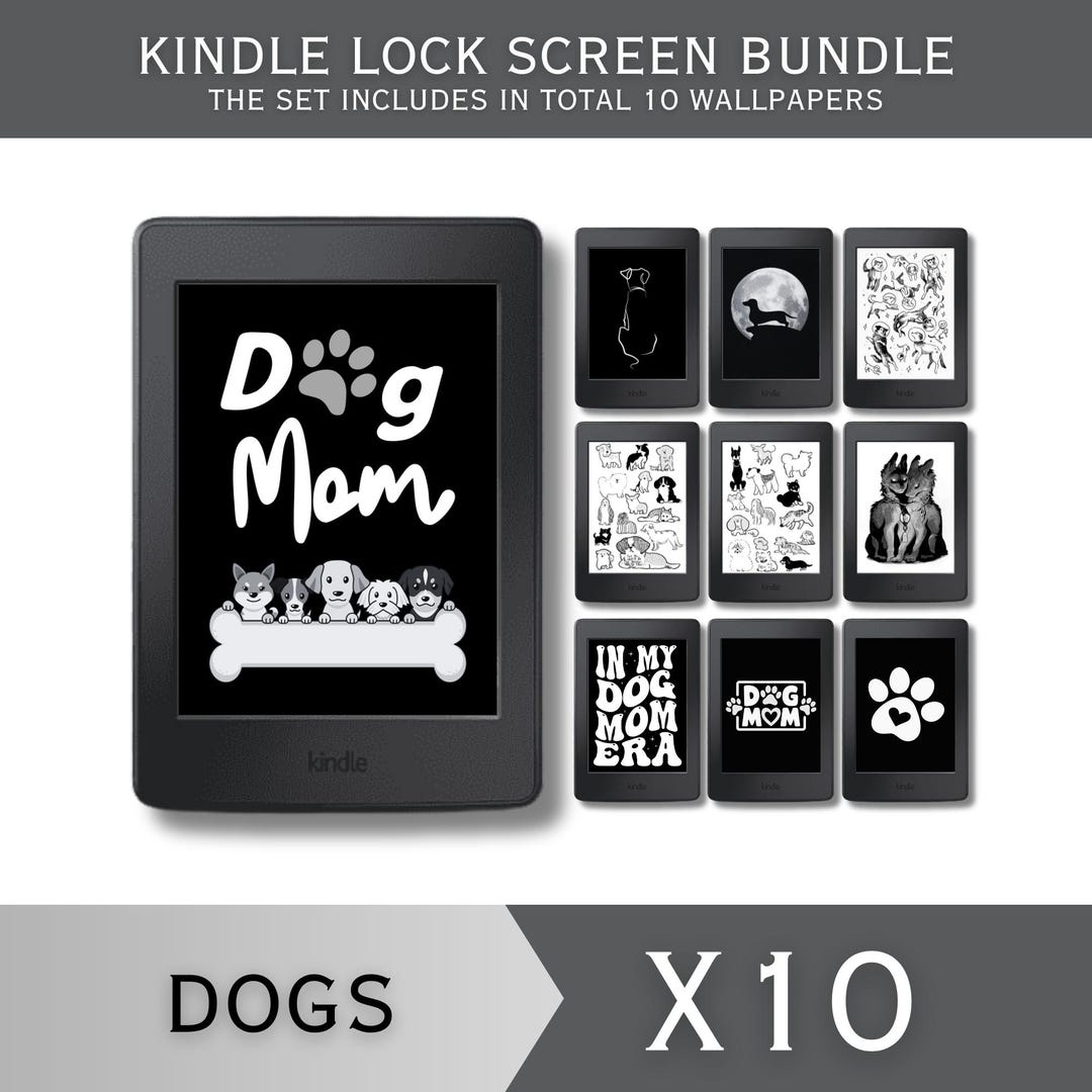 Lock Screens Bundle for Kindle FULL SCREEN Screensaver Dogs Kindle ...