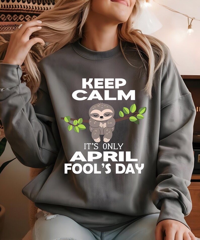 Funny April Fools' Day Sloth PNG SVG - Keep Calm Design (digital ...