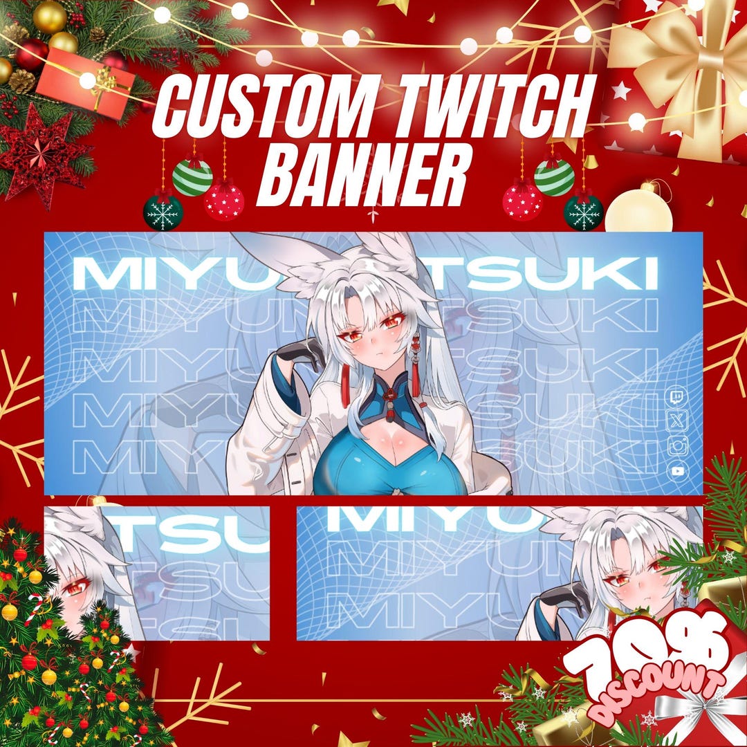 Custom Chibi Banner Twitch Banner Banner Design Discord Banner Twitter ...