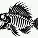 Aggressive Skeleton Fish Digital Art – Fishing PNG, Skull Fish Clipart ...