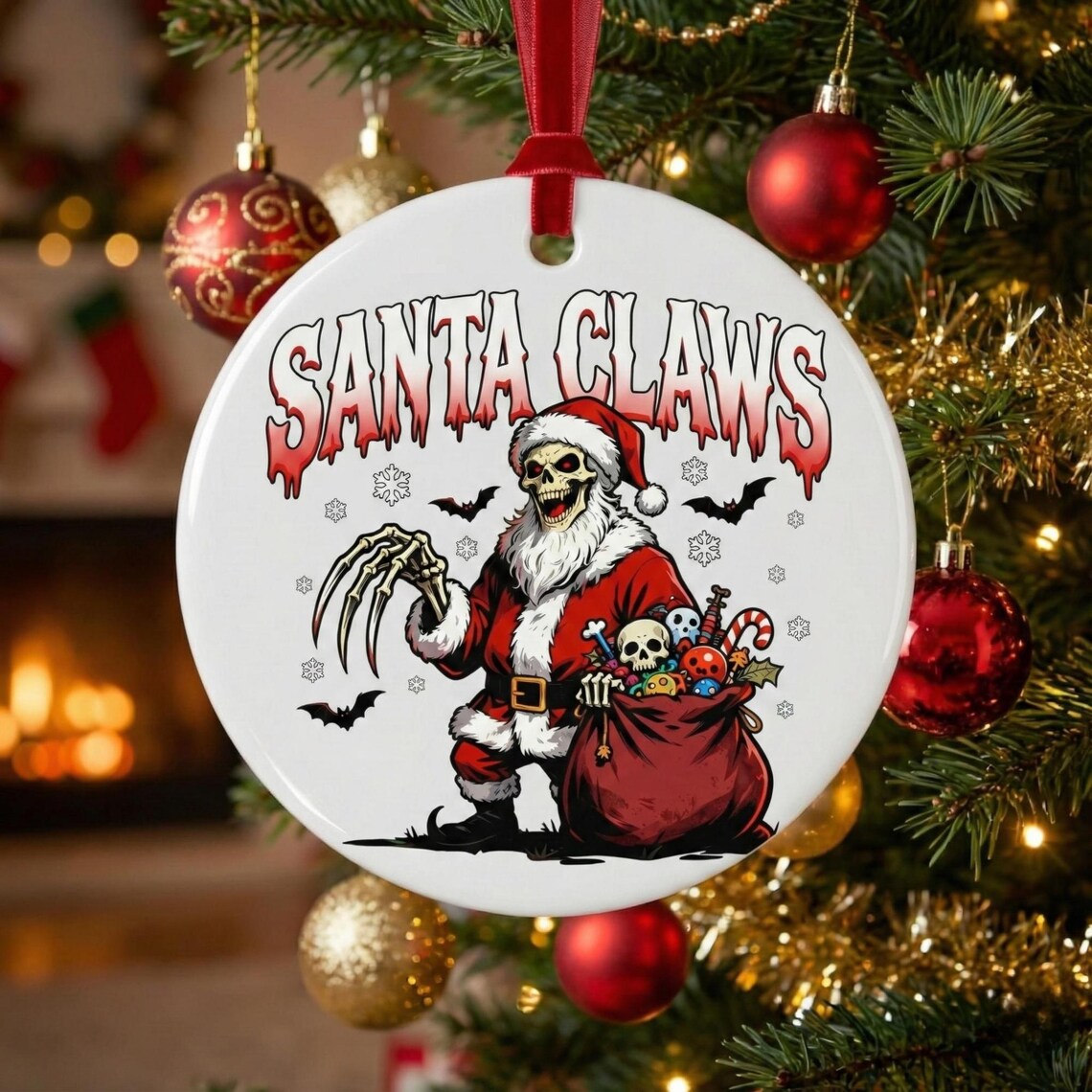 Santa Claws Horror Skeleton Santa SVG PNG | Creepy Xmas Graphic ...