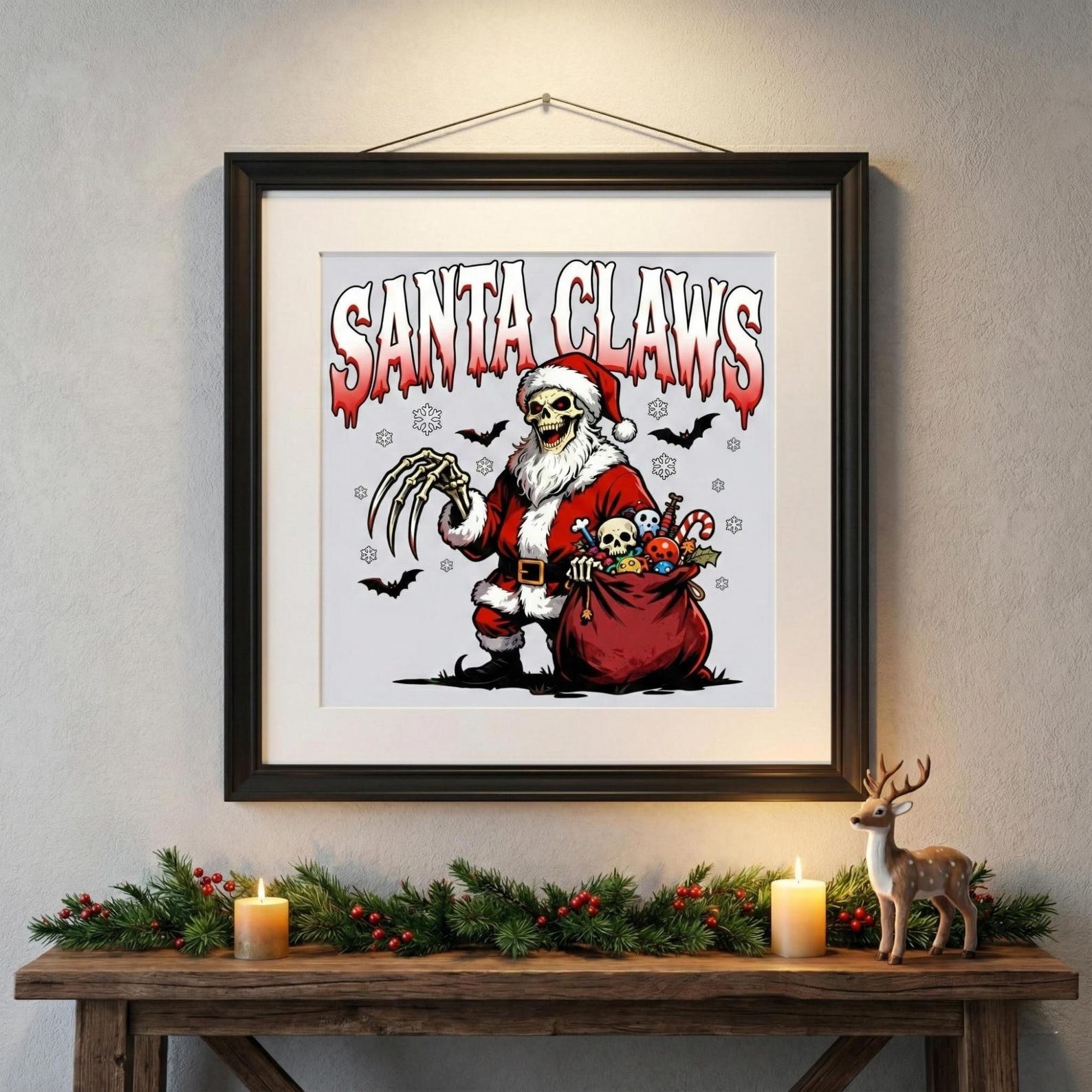 Santa Claws Horror Skeleton Santa SVG PNG | Creepy Xmas Graphic ...